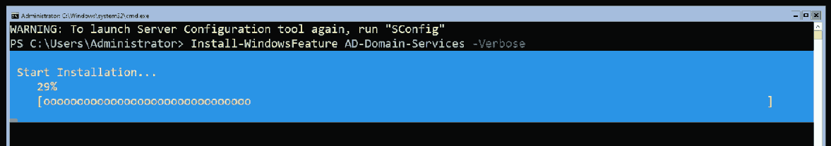 Create a new Active Directory Domain on Windows Server Core