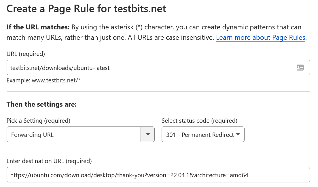 Create redirects using Cloudflare Page Rules for Free